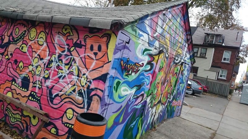 Car garage mural collection | Toronto Street Art & Graffiti