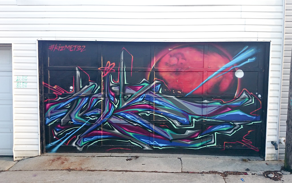 Toronto Street Art Graffiti | Elicser Elliott Brick Wall Mural & Bkez